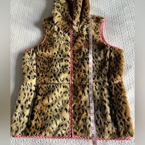 Alprausch | Jackets & Coats | Alprausch Faux Leopard Fur Hooded Vest ...